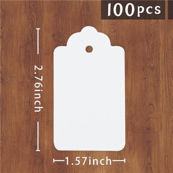 Party Supplies | White Paper Gift Tags With String Blank Gift Bags Tags ...